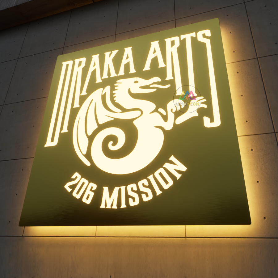 Metal Backlit Light Box, Custom Logo Led Metal Backlit Sign For Business – Make Neon