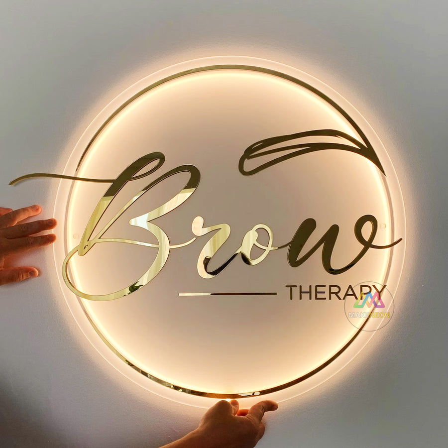 Acrylic backlit sign with different acrylic board color options – Make Neon