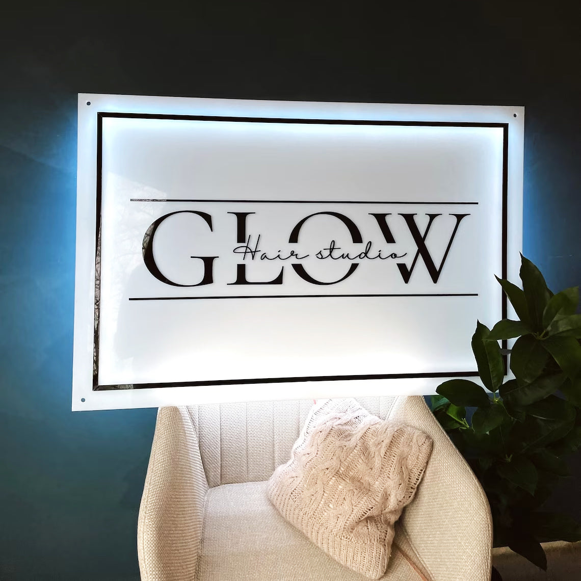 Personalized Acrylic Business Sign Custom Golden Lettering Sign for ...