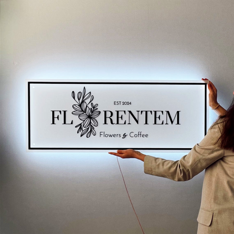 Acrylic backlit sign with different acrylic board color options – Make Neon
