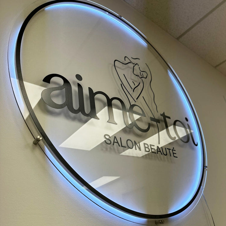 Personalized Acrylic Business Sign Custom Golden Lettering Sign for ...