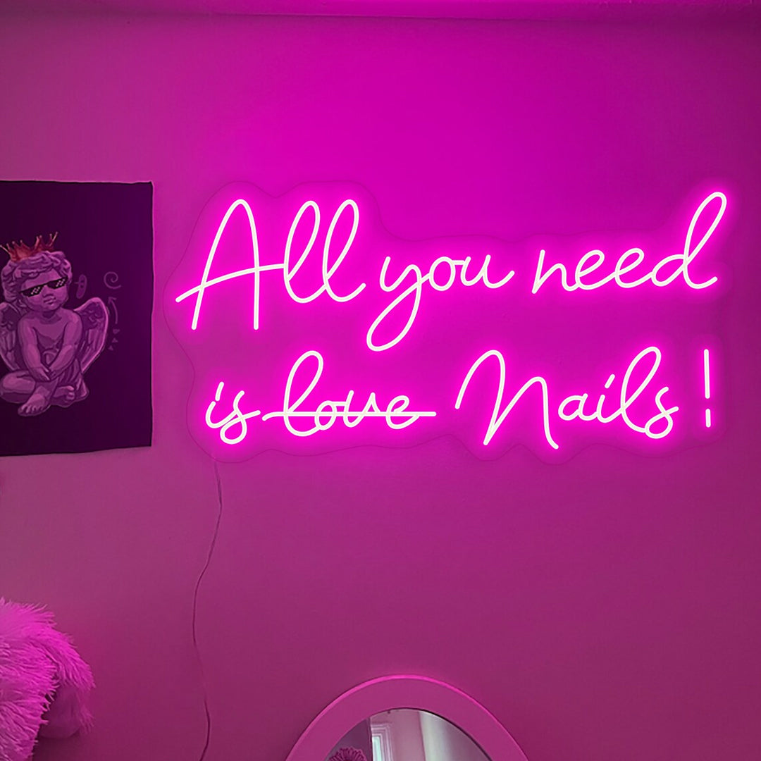 All you need is love nails store sign, Nail Salon Neon Sign For Beauty ...