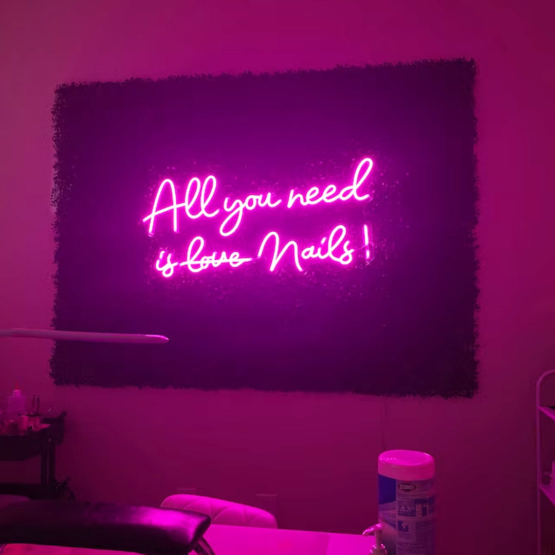 All you need is love nails store sign, Nail Salon Neon Sign For Beauty ...