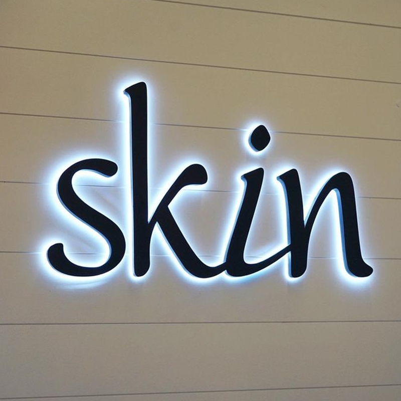 Custom 3D Metal Backlit Sign, Stainless Steel Logo Sign Gold Silver Le ...