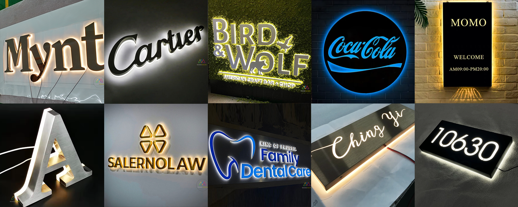 Custom LED Neon Signs | Wedding Business Event Neon Signs | MakeNeon ...