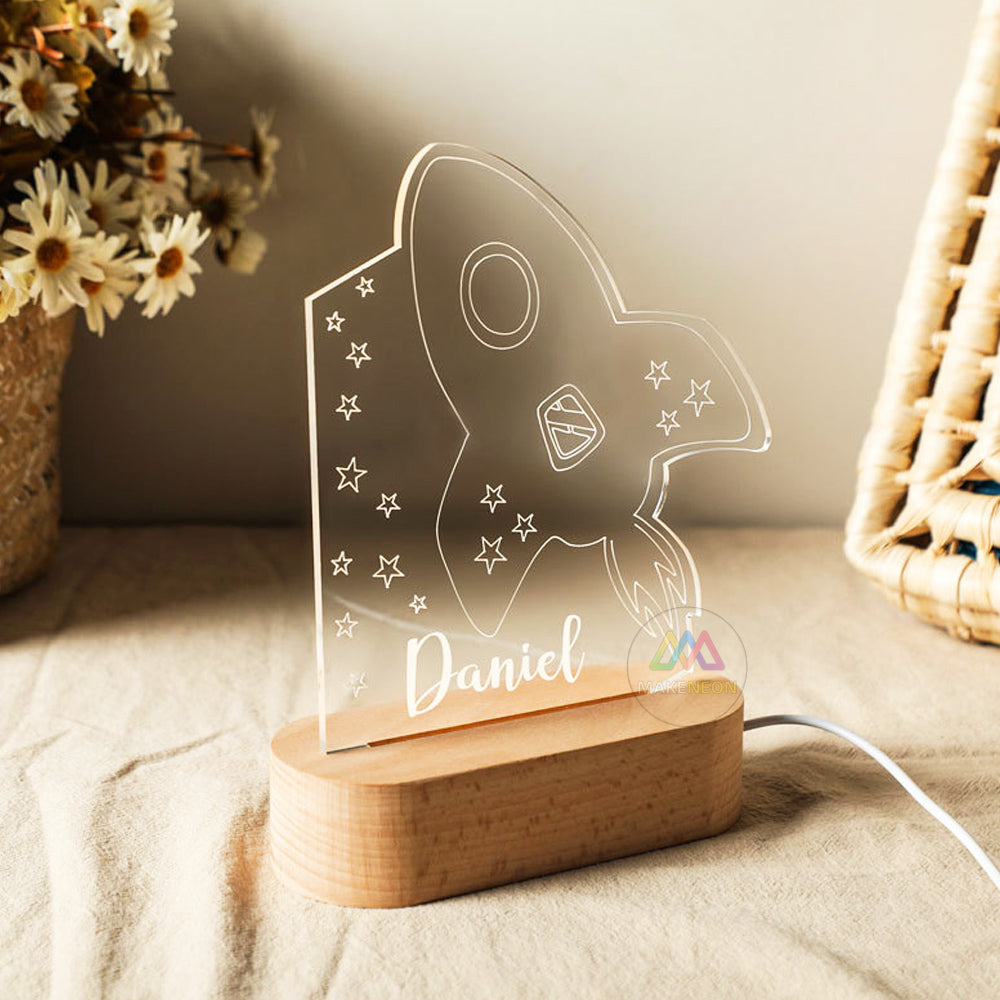 Customized Name Night Light for Bedroom Decor, Personalized Name Sign ...