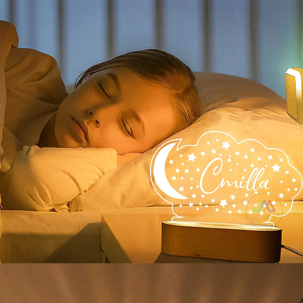 Customized Name Night Light for Bedroom Decor, Personalized Name Sign ...