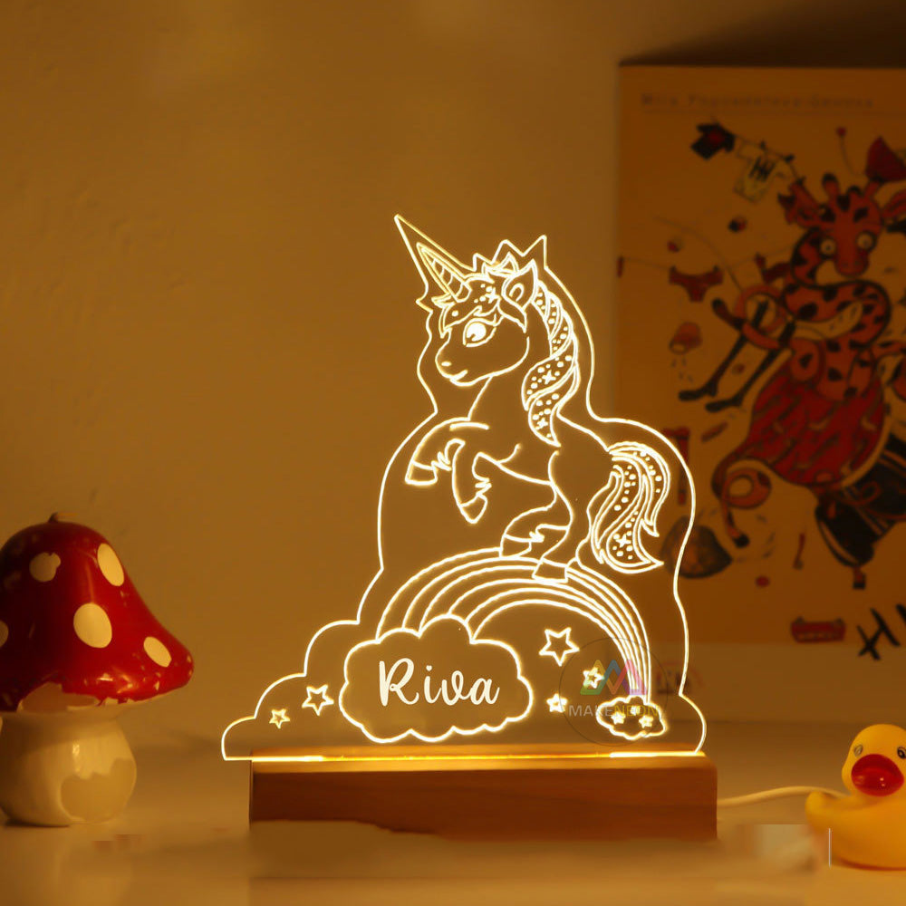 Customized Name Night Light for Bedroom Decor, Personalized Name Sign ...