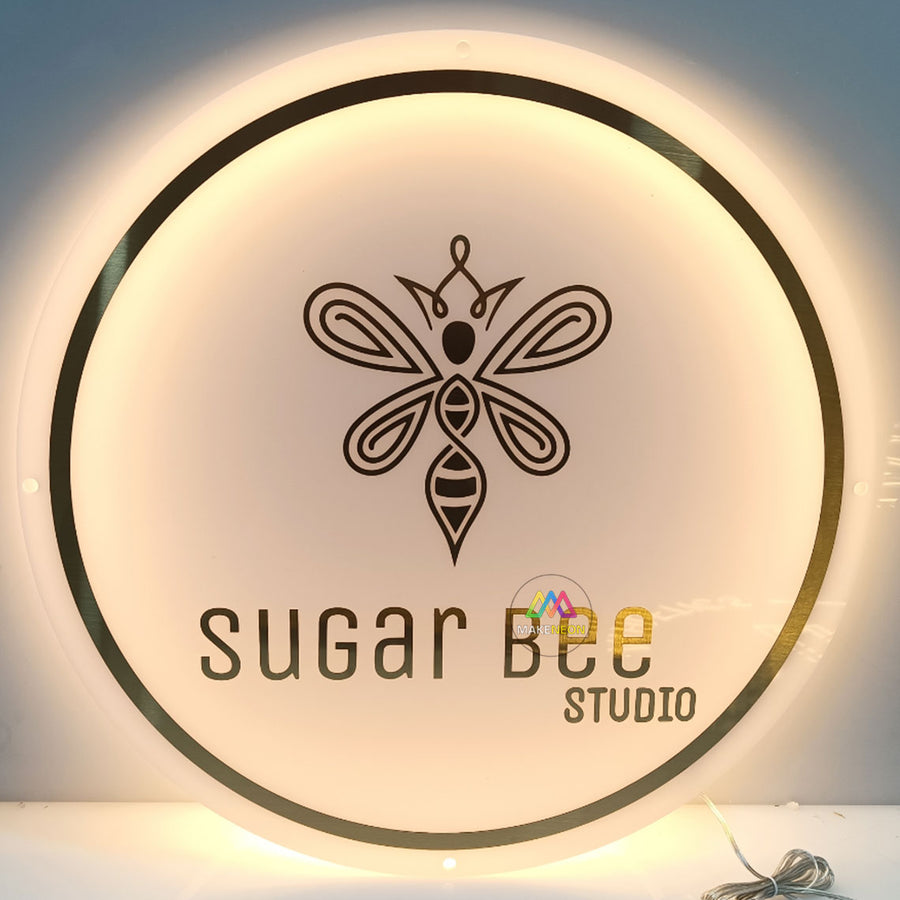 Acrylic backlit sign with different acrylic board color options – Make Neon