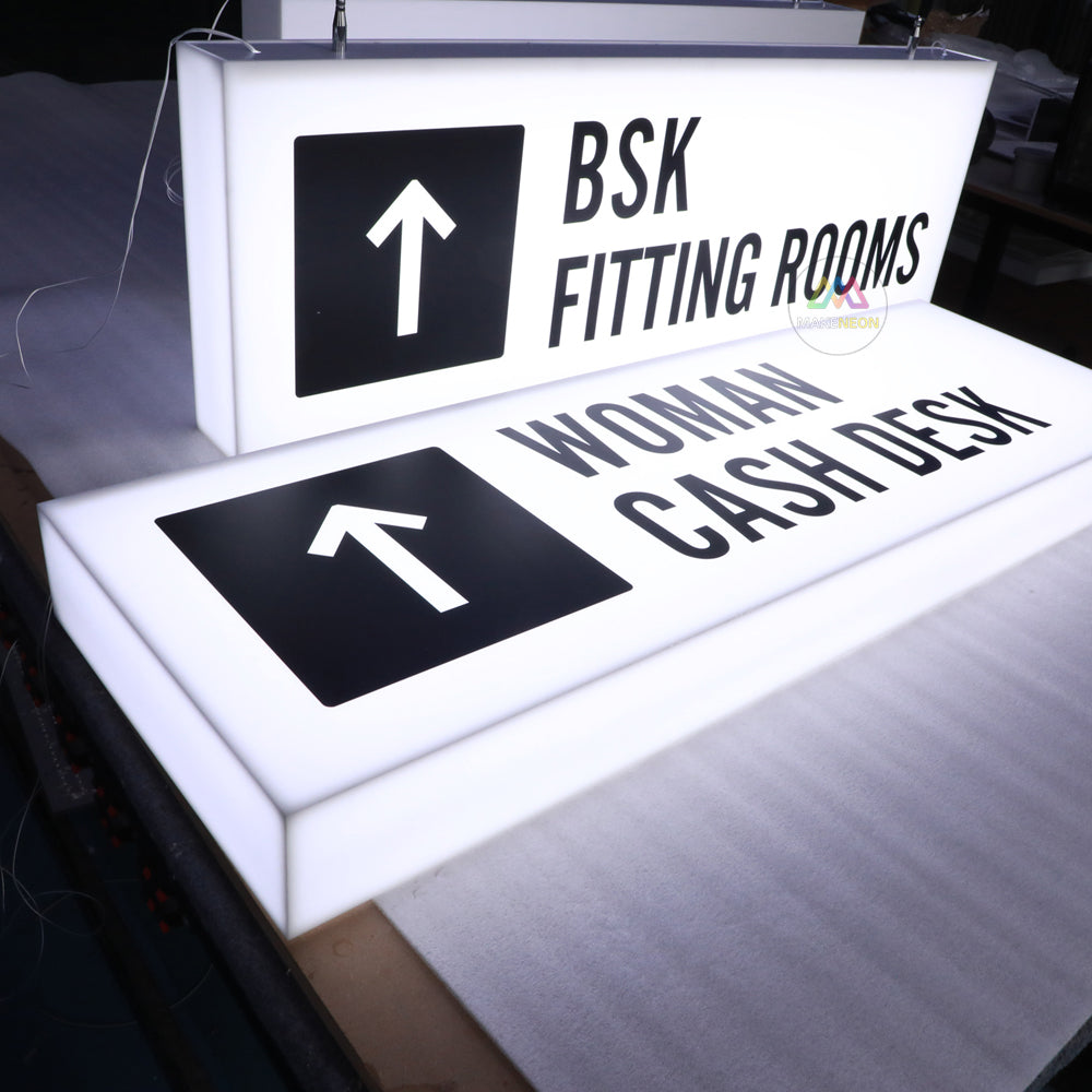 Personalized Acrylic Light Box Sign - LED Rectangle Sign for Reception ...