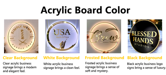 Personalized Clear Acrylic Backlit Sign with Metal Letter and Metal ...