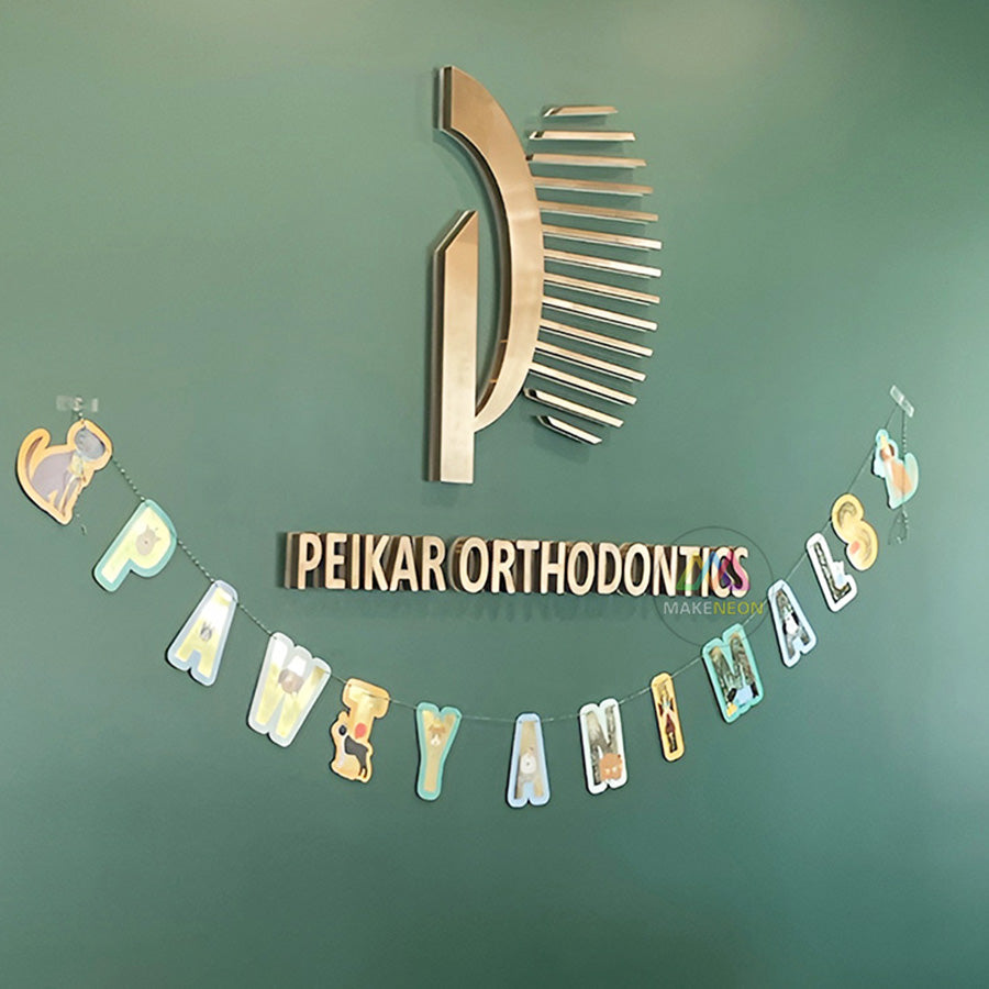 Custom 3D LED Metal Backlit Sign for Medical & Dental Clinics – Make Neon