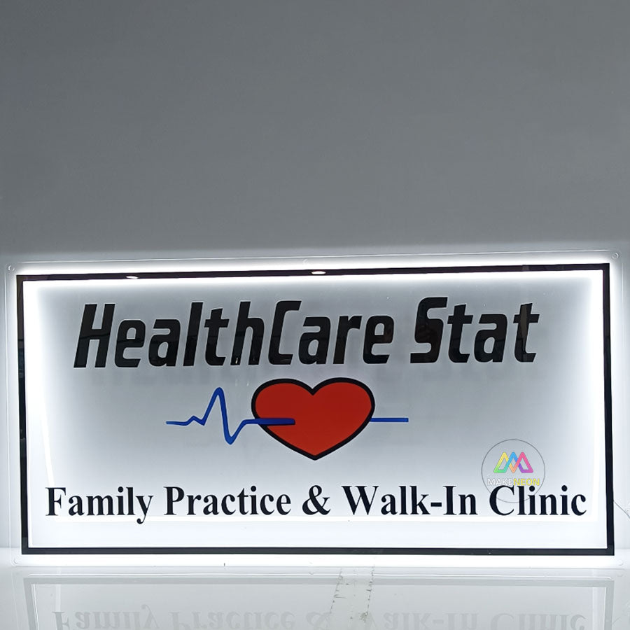 Custom Acrylic Backlit Sign for Clinics and Healthcare Spaces – Make Neon