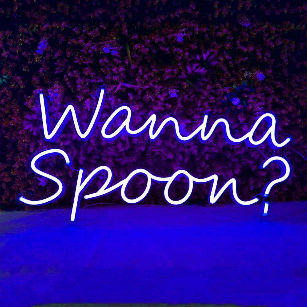 Wanna Spoon? - LED Neon Signs – Make Neon