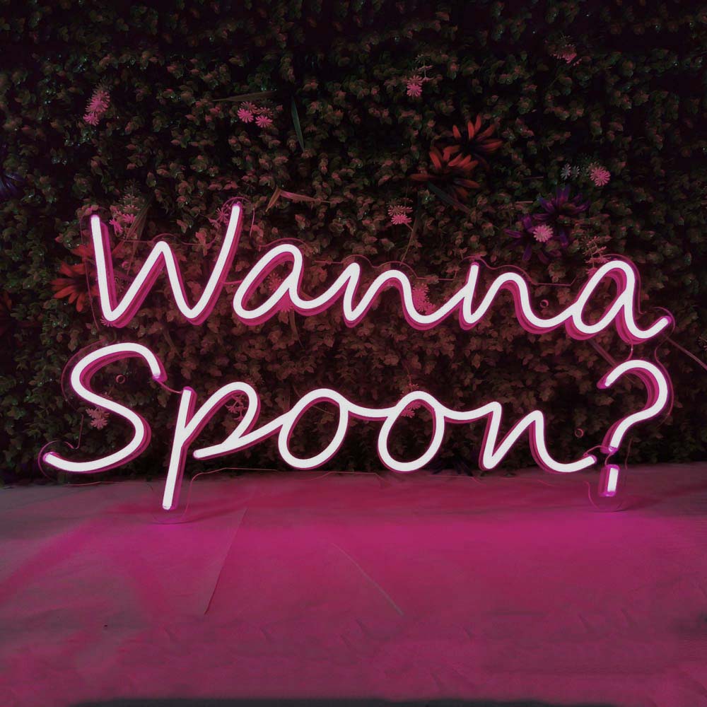 Wanna Spoon? - LED Neon Signs – Make Neon