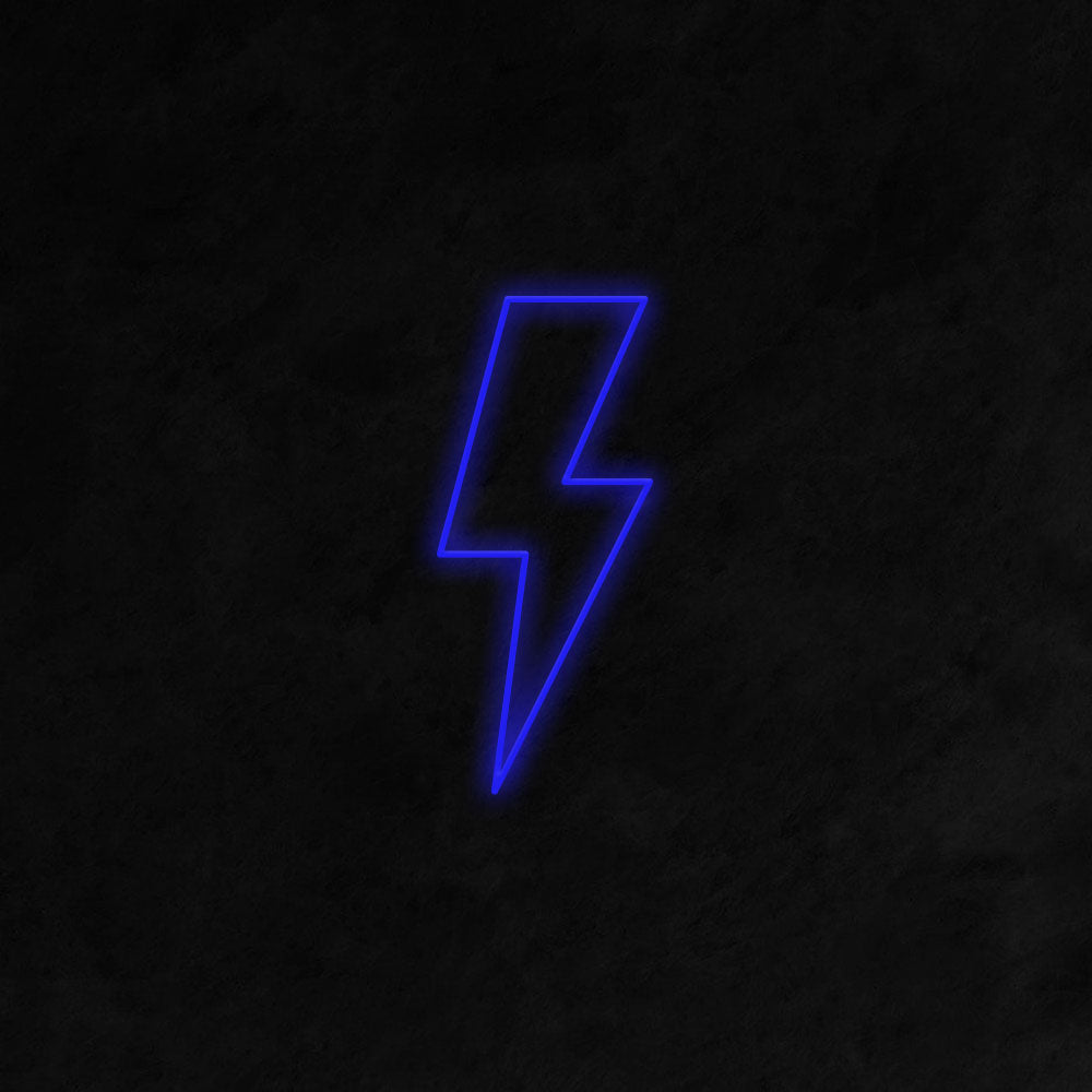 Blue Lightning Bolt Symbol