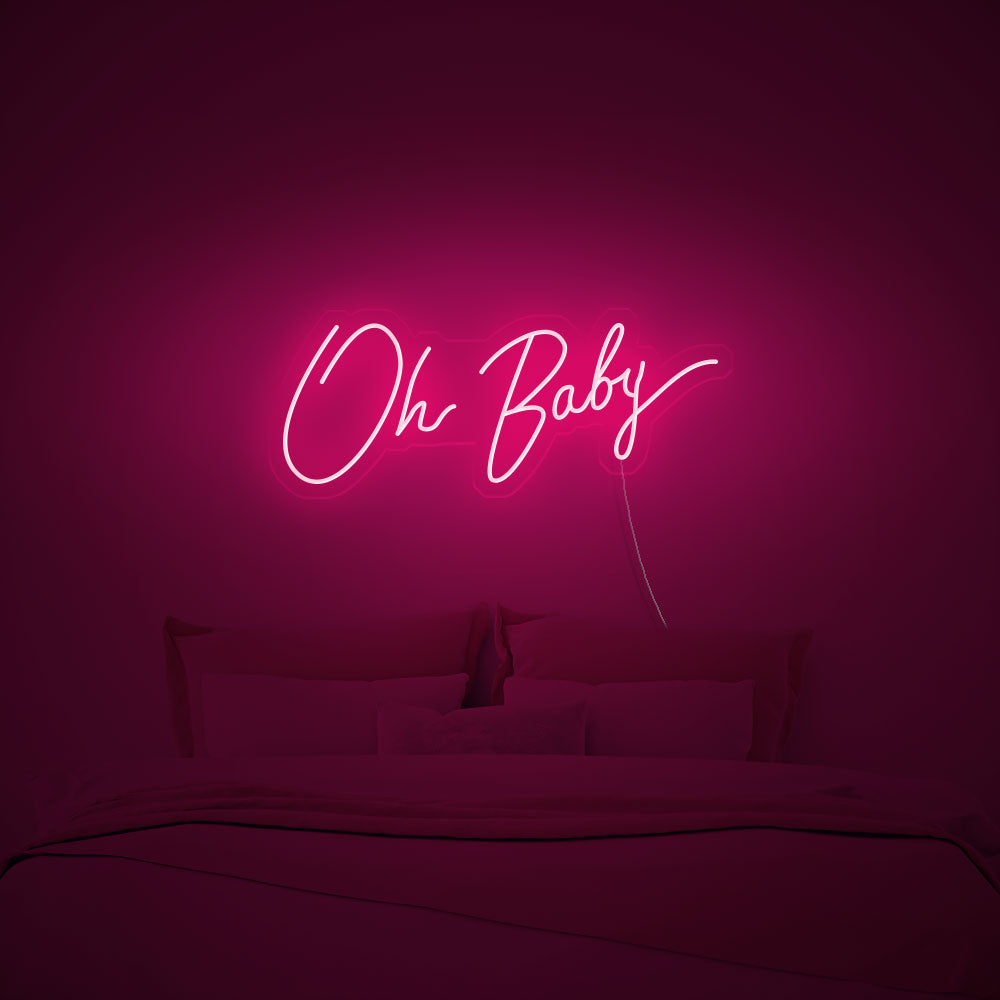 Oh baby LED Neon Signs For Baby Shower Decor, Party Event Planner ...