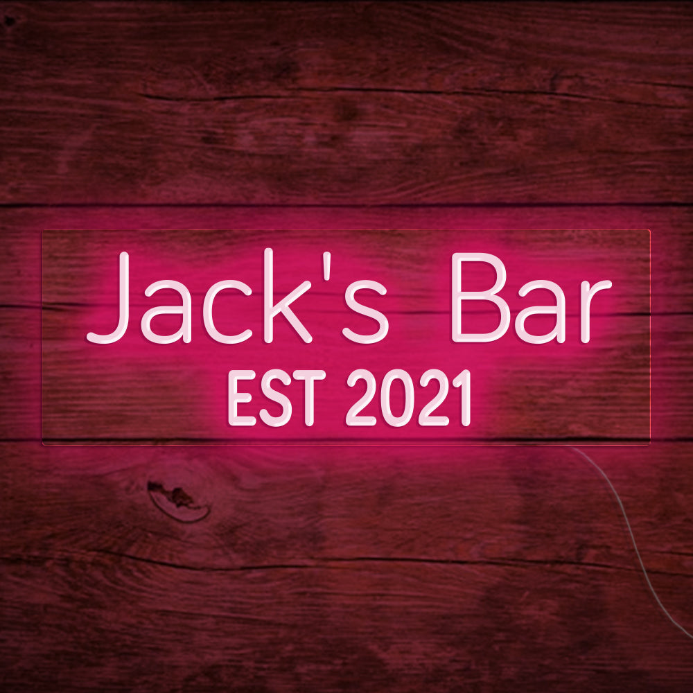 Custom Neon Name Bar Sign For Home Bar, Garage, Man Cave, Coffee Shop ...